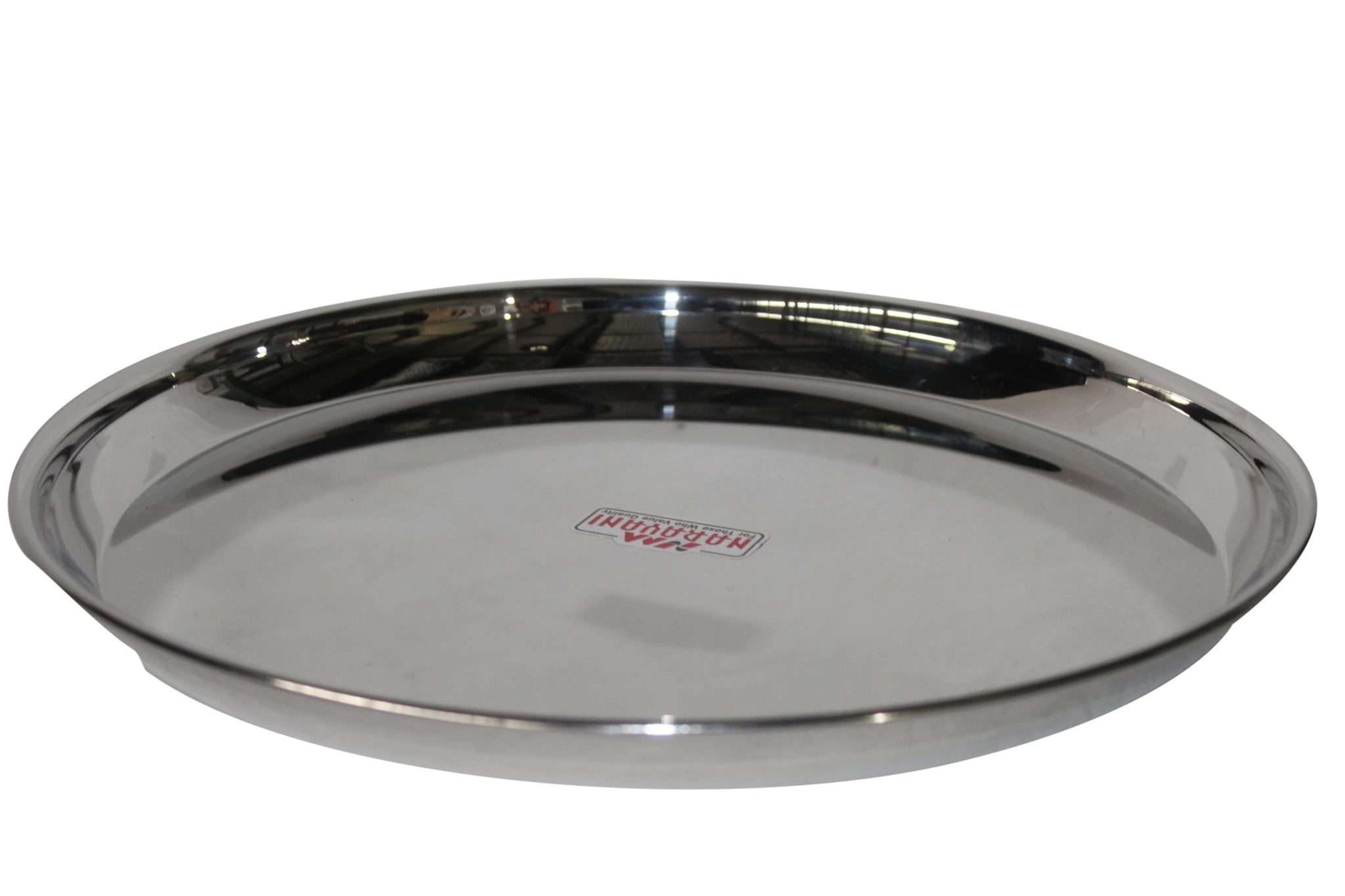 Dinner Round 32 cm Stainless Steel Tableware Dinner Plate - Dev Kitchenware